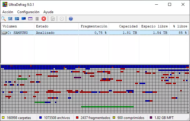 Ultra Defrag Analyse