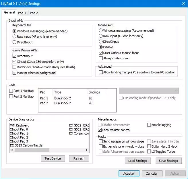 PCSX2 - Configure PS2 Emulator Controller 1