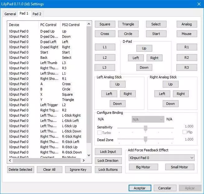 PCSX2 - קאַנפיגיער עמולאַטאָר PS2 קאָנטראָללער 2