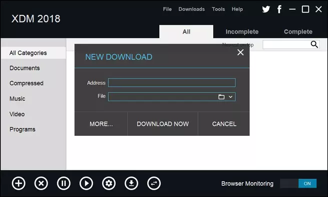 Xtreme Download Manager - Lägg till nedladdning