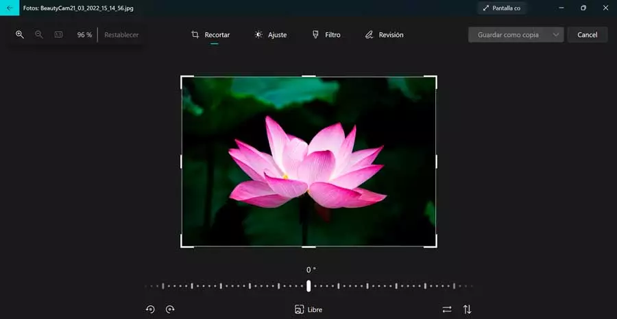 Aplikasi foto ing Windows 11 nyunting gambar