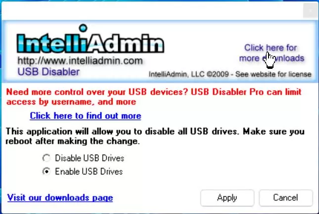 Disabler ng USB Drive