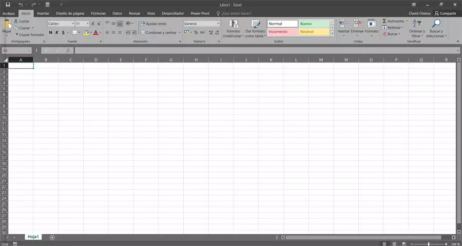 antarmuka Excel