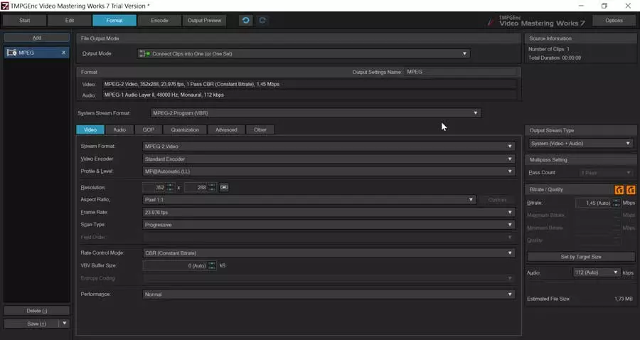 TMPGEnc Video Mastering Works redigeringsformat
