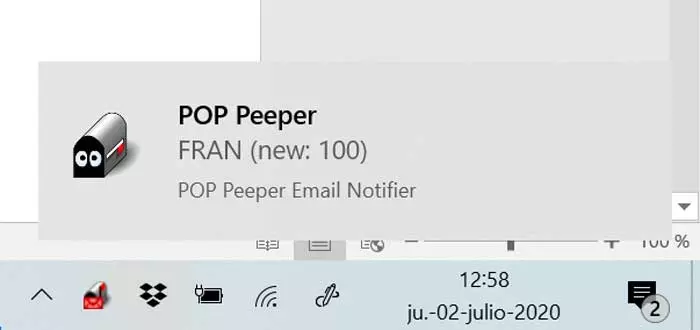 การแจ้งเตือนทางอีเมล POP Peeper