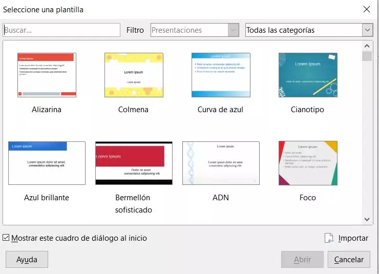 LibreOffice şablonları