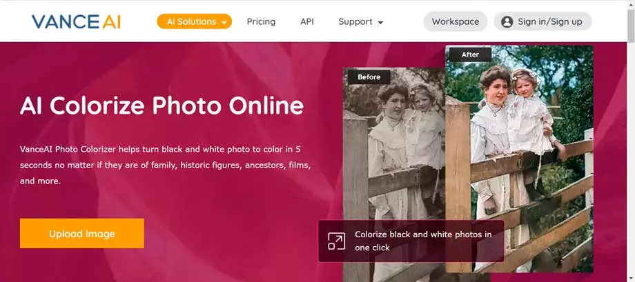 Colorizador de fotos VanceAI