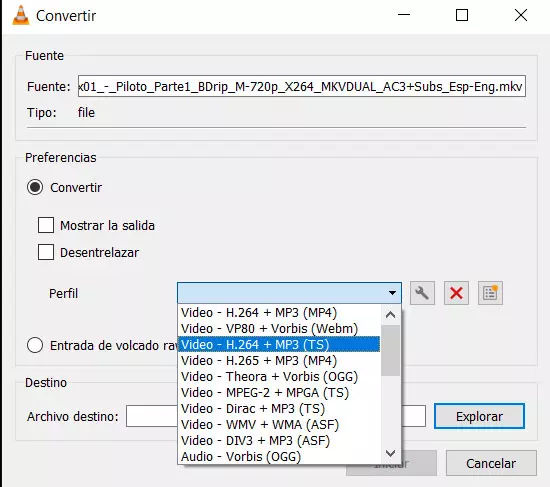 Конвертирајте VLC датотеки