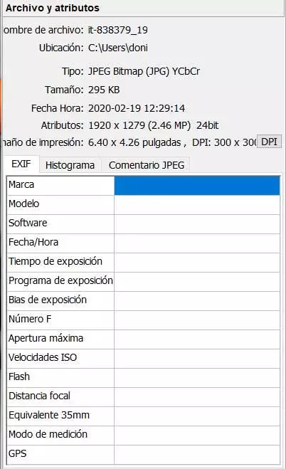 FastStone Image Viewer onani metadata