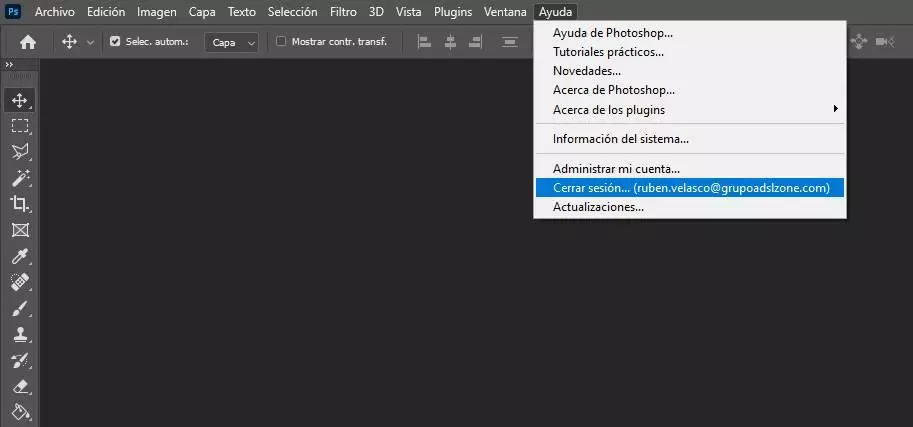 Adobe Photoshop - Deaktivirajte PC licencu