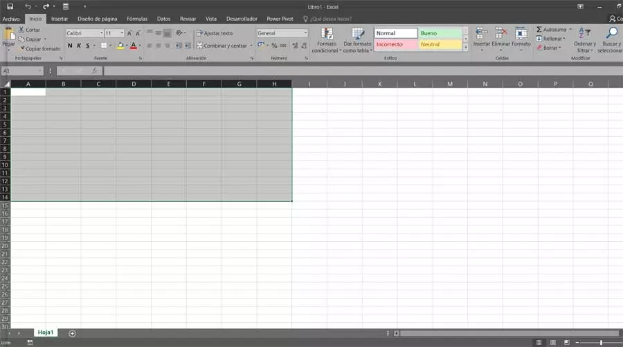 Excel интерфейс