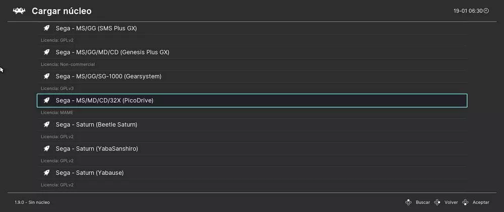 RetroArch - Sega Master Sistemi