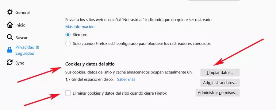 ខូឃីកម្មវិធីរុករក Firefox