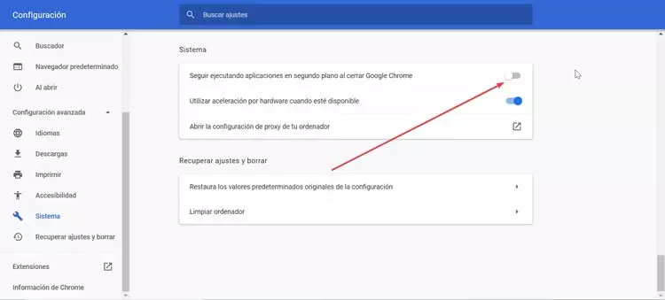 Seguir executant aplicacions en segon pla en tancar Google Chrome