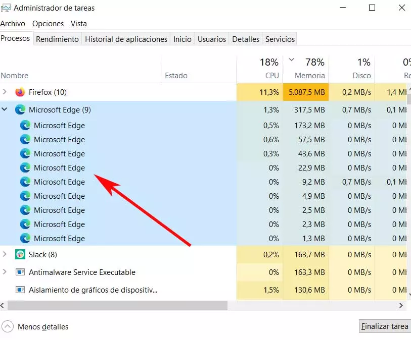 Windows task manager