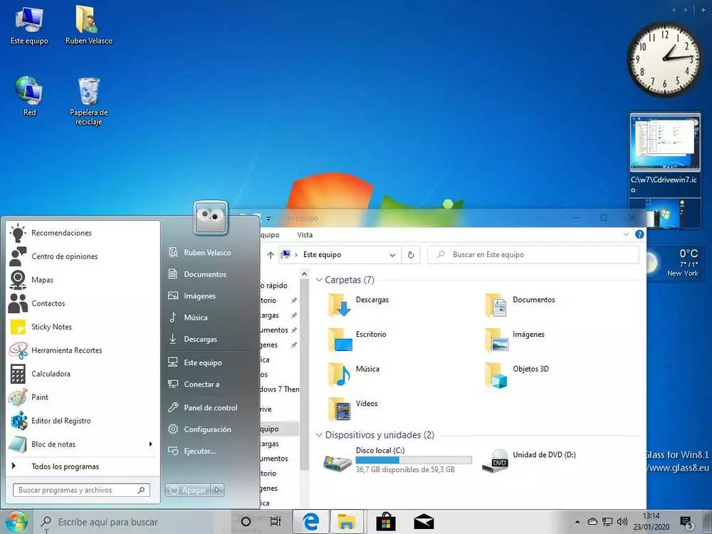 Windows 7 Tema vir Windows 10 - 16