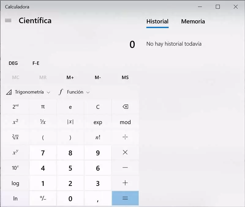 Windows 10 သိပ္ပံနည်းကျ ဂဏန်းတွက်စက်