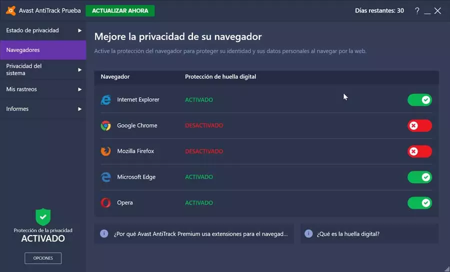 Avast AntiTrack برائوزر