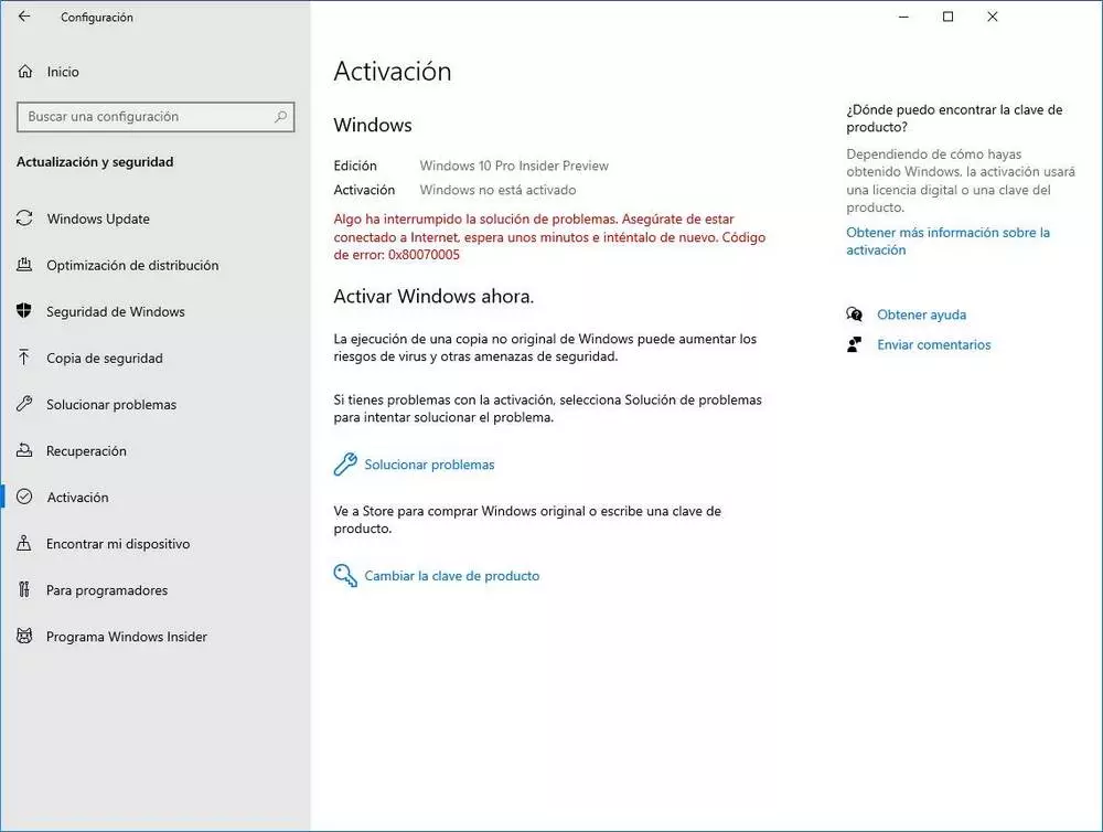 Solucionar problemes activar Windows 10 - 1