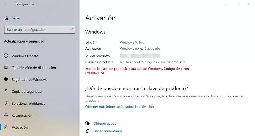 Windows 10 pasina activation kiyi