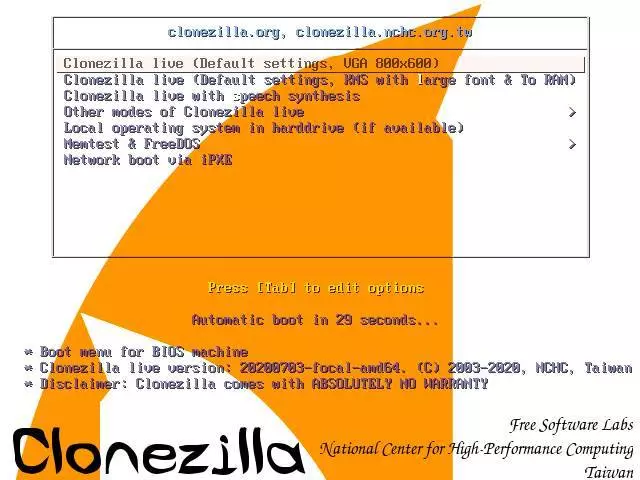 Clonezilla - Clone USB SD yenye uwezo mkubwa zaidi 1