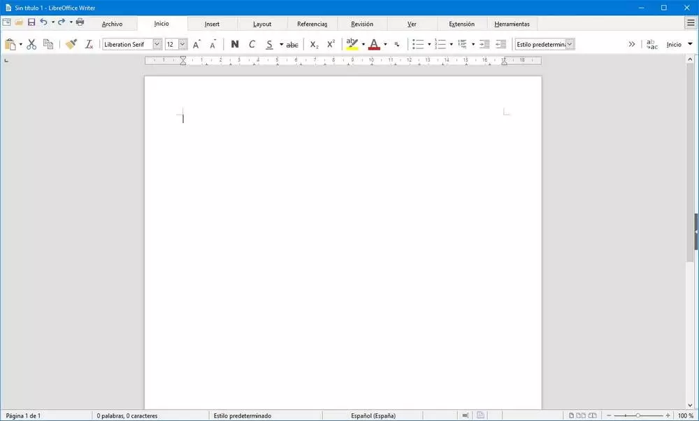 LibreOffice con Office 2 aspecto e sensación