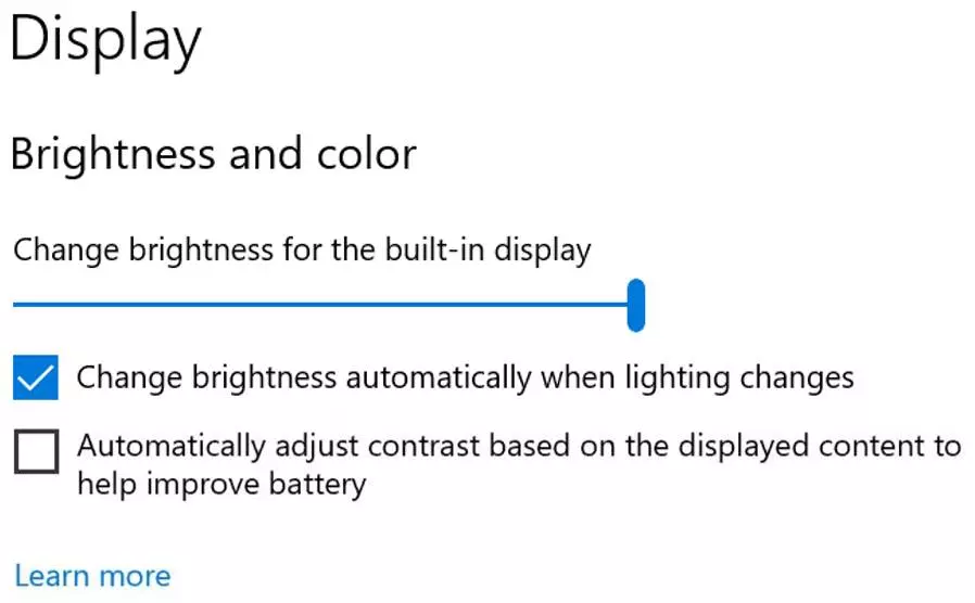 Windows 10 Build 21354 - Kecerahan