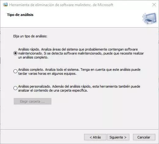 Microsoft Malicious Software Removal Tool - Uri ng Pag-scan