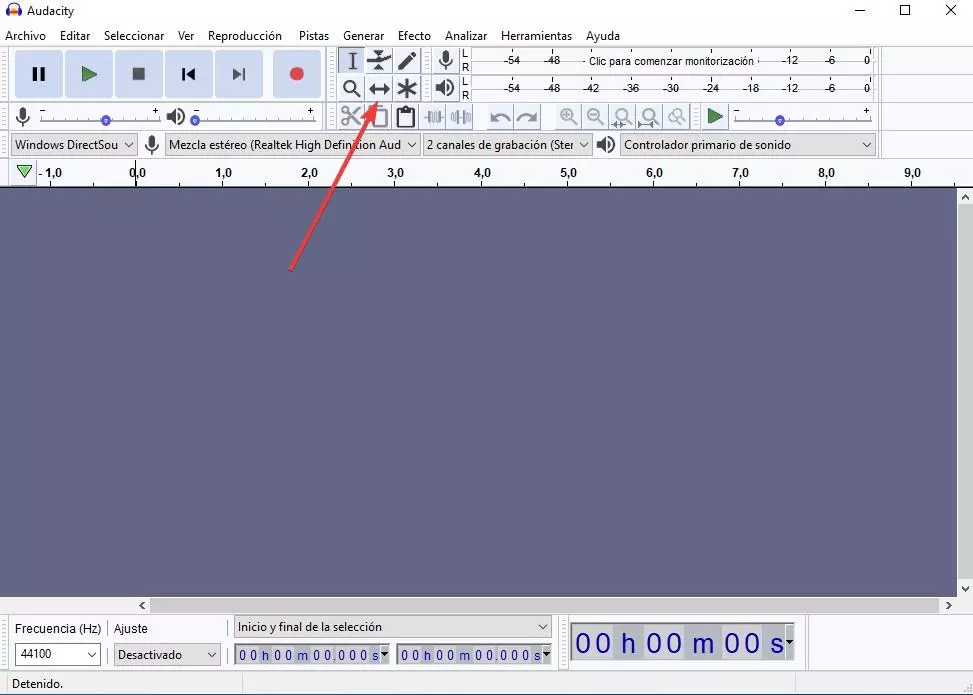 Audacity interface