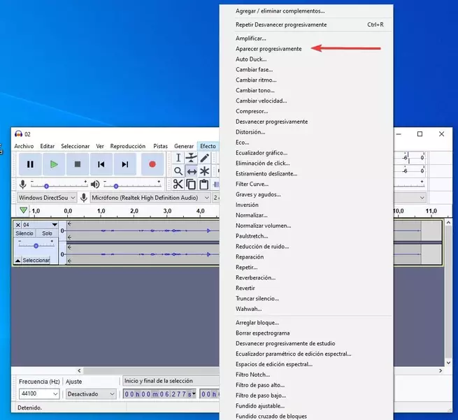 I-Audacity Fade ngaphandle kwe-01