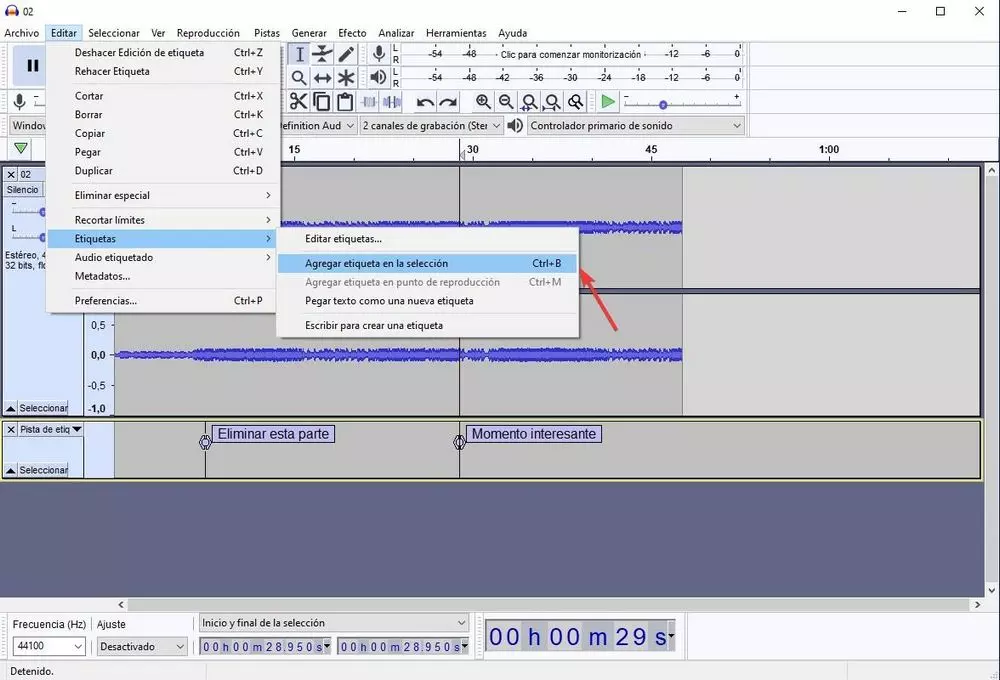 Calaamadda Audacity Multitrack 00