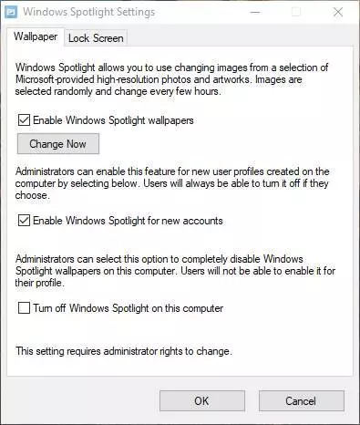 Spotlight ji bo Sermaseya Windows