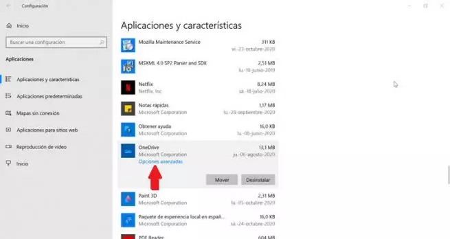 خيارات OneDrive المتقدمة