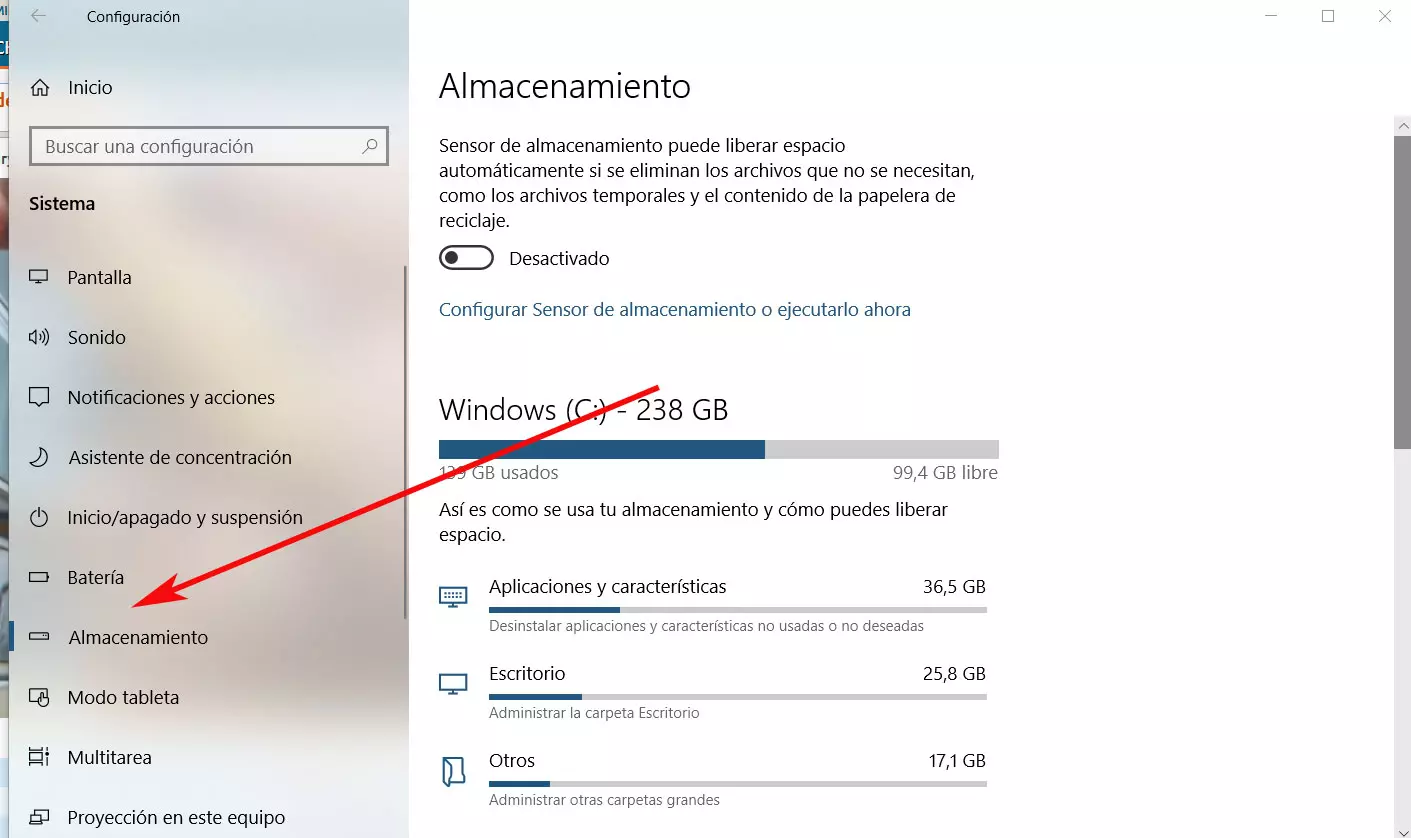Windows 10 اسٽوريج