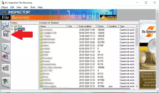 PC Inspector File Recovery piliin ang file na ire-recover