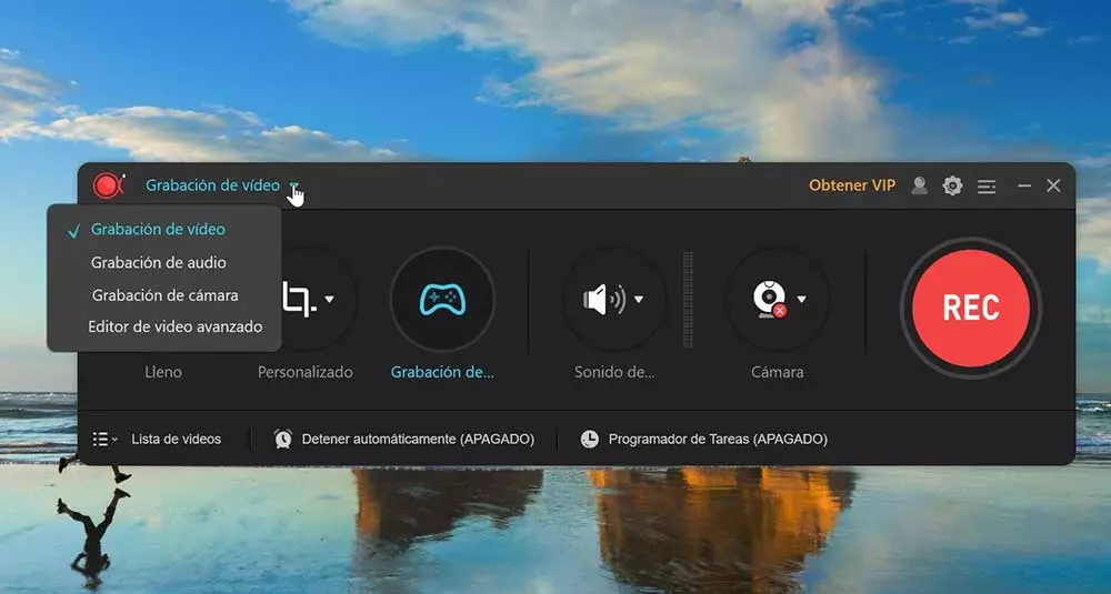 video menu ApowerREC