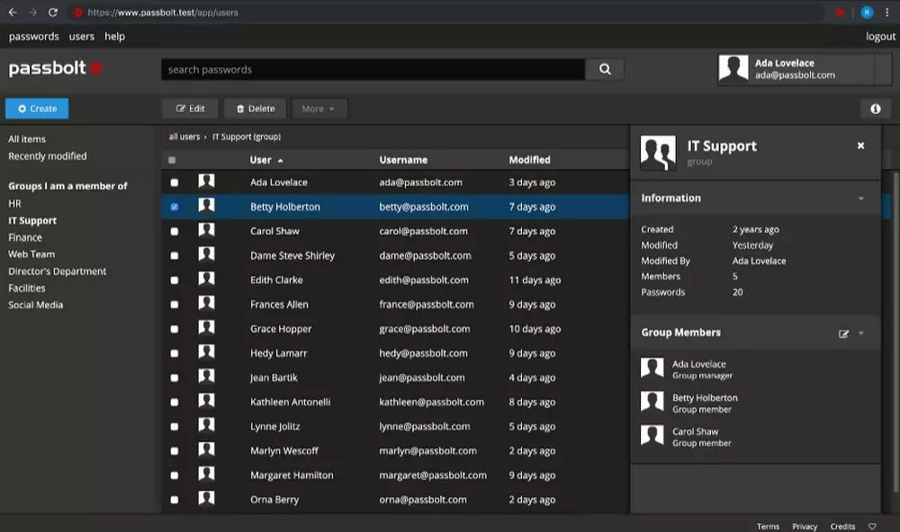 Passbolt password manager