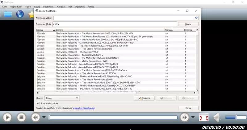 SMPlayer cercar i descarregar subtítols
