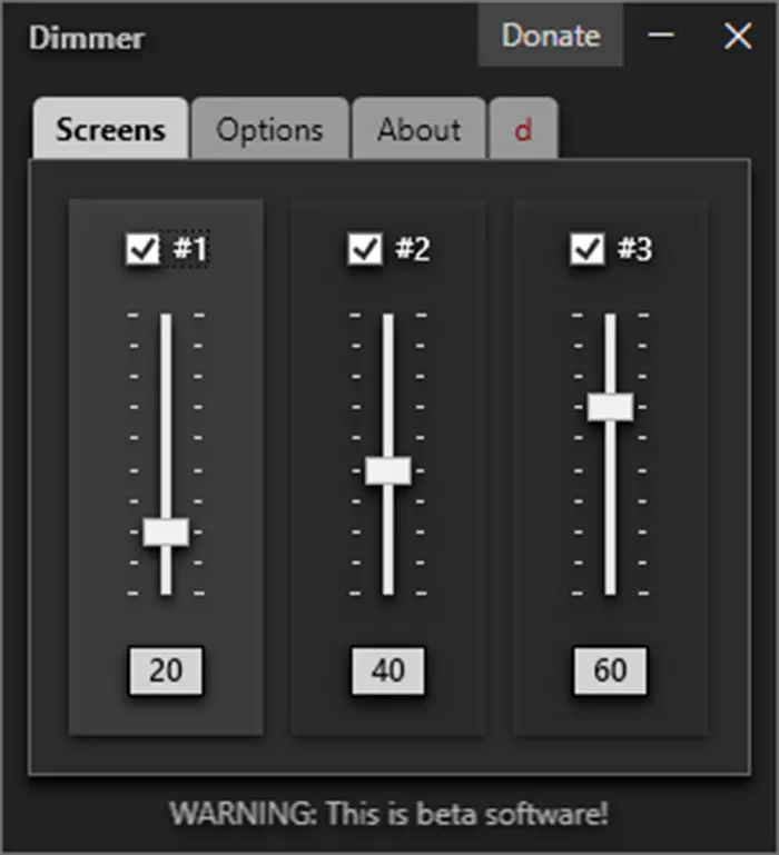 I-dimmer ang maraming screen