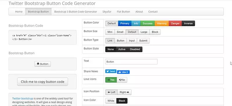 I-Twitter Bootstrap Code Generator