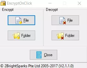 EncryptOnClick, applikazzjoni b'xejn biex tikkodifika fajls u folders 27987_2