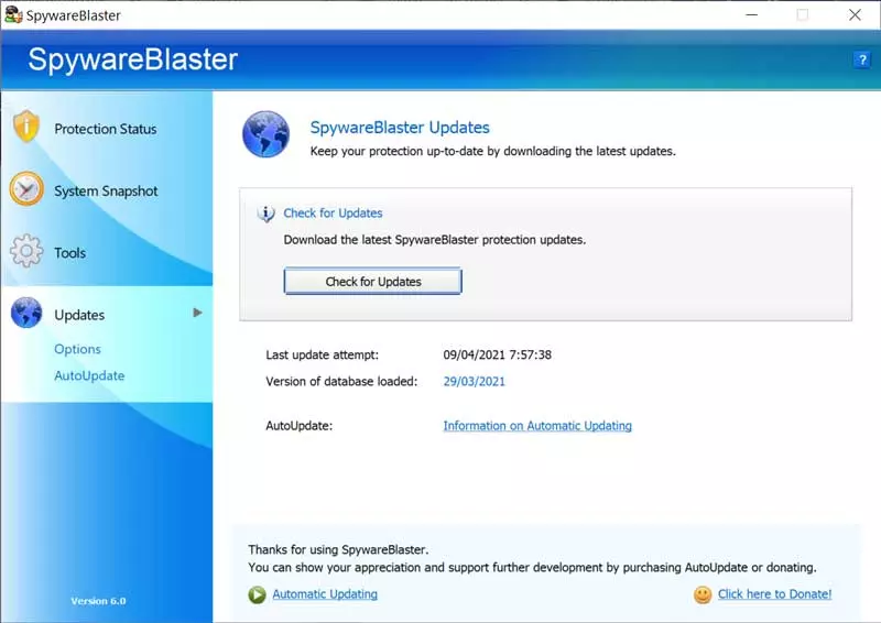 Spyware Blaster-updates