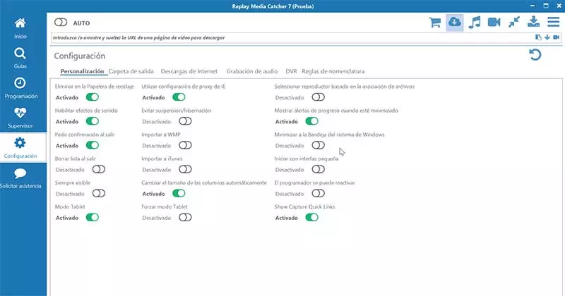 configuració de Replay Media Catcher