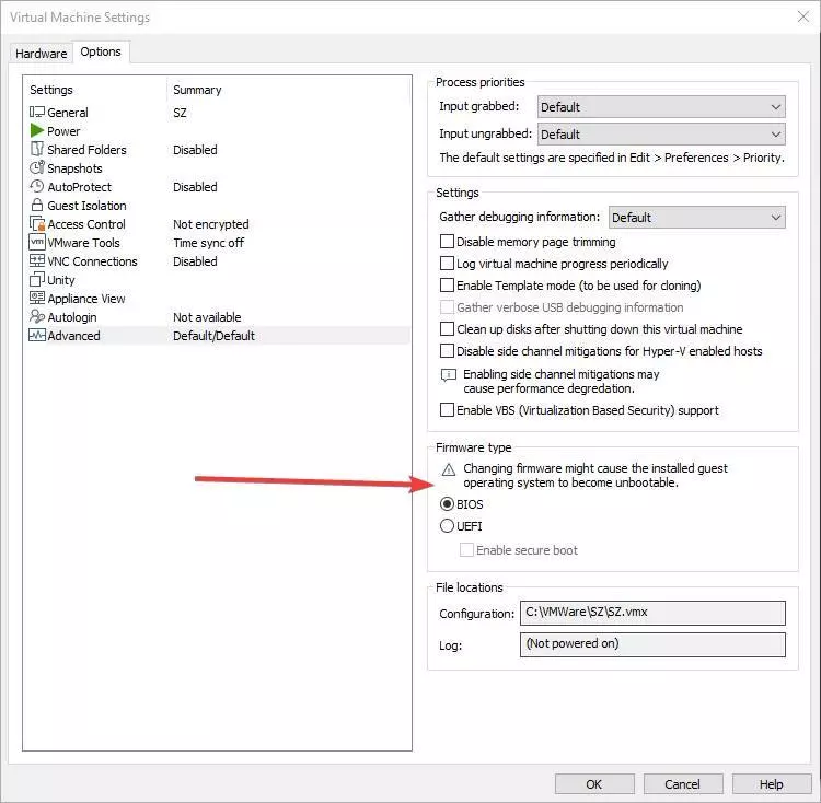 VMware - UEFI BIOS