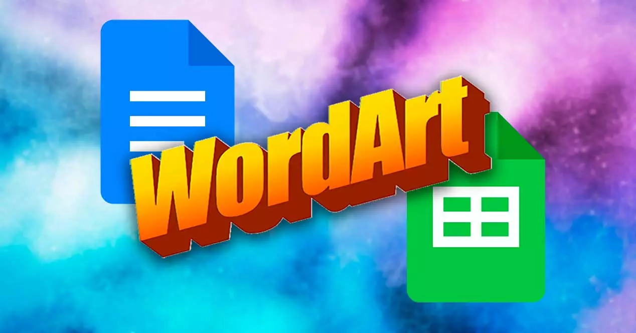 Sortu, editatu eta txertatu WordArt Google Docs eta Sheets-en