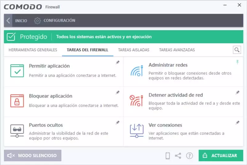 COMODO Firewall Firewall Úlohy