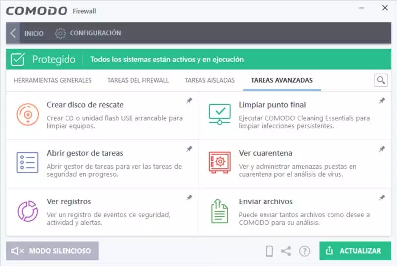 COMODO Firewall ua haujlwm siab heev