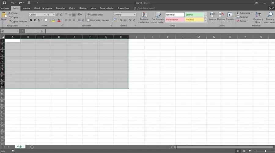 Excel interfeiss