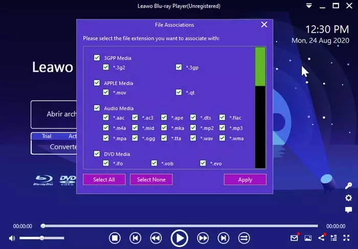 Format yang didukung Leawo Blu-Ray Player