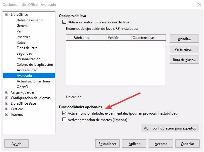 Çalakkirina Taybetmendiyên Ezmûnî yên LibreOffice